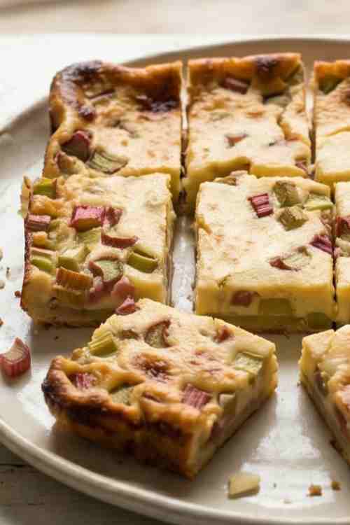 Homemade Rhubarb Custard Bars Recipe (Simple Family Dessert with Fresh ...