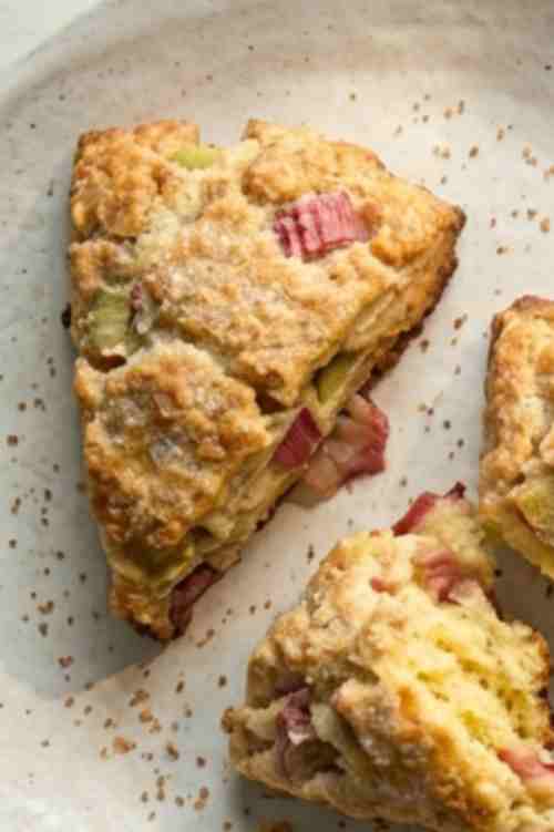 Soft and Flaky Rhubarb Scones Recipe Made From Scratch – Desserts Blog
