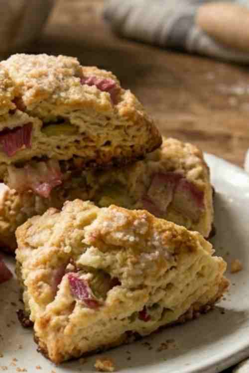 Soft and Flaky Rhubarb Scones Recipe Made From Scratch – Desserts Blog